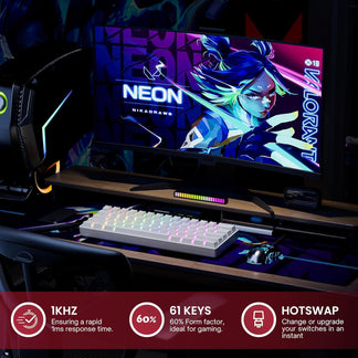 GK61 v3 - 60% Hotswap Mechanical Keyboard - US Layout - Mechanical Swi ...